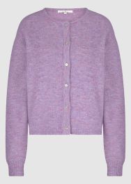Bodi purple melange knitted cardigan with buttons for women | Circle Of ...